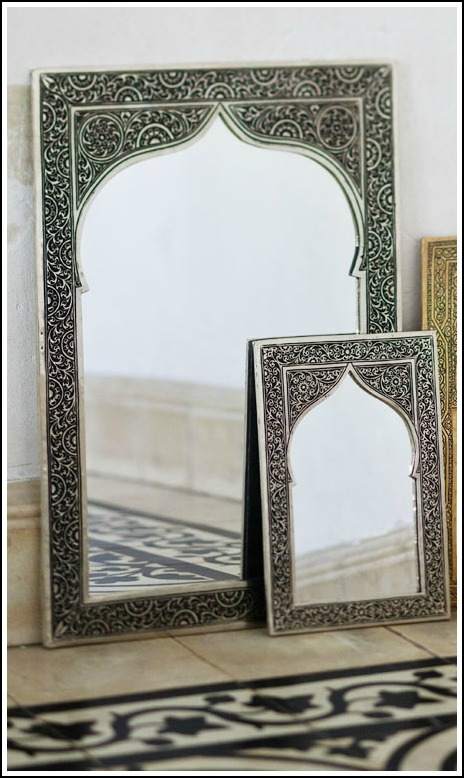 Modern Islamic Geometric Mirrors: Mashrabiya-Inspired Metal Wall Mirror ...